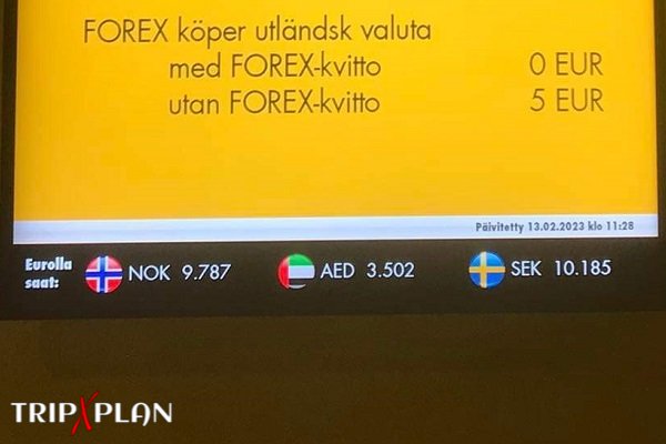 Currency Exchange Rates at Helsinki Airport (HEL)