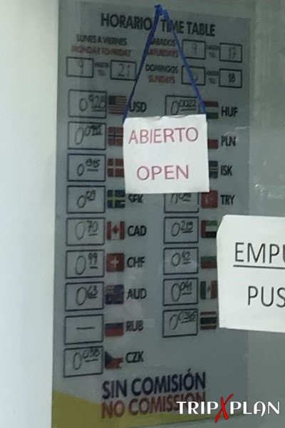 Currency Exchange Rates in Valencia City Center